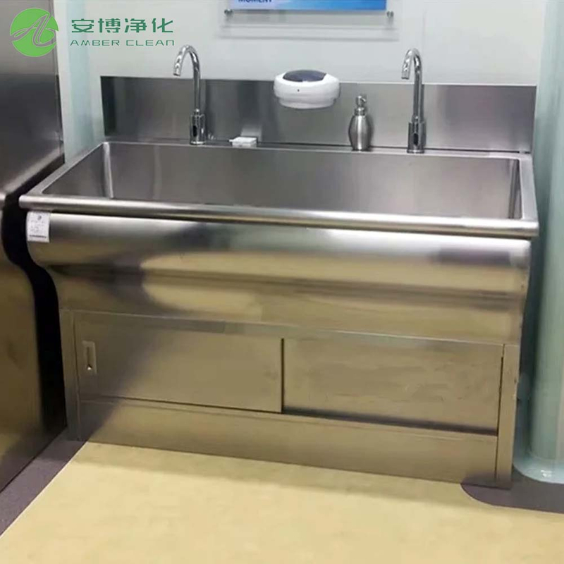 Foot Sensor Double Slot Stainless Steel Medical Sinks for Cleanroom ...