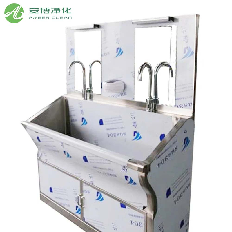 Foot Sensor Double Slot Stainless Steel Medical Sinks for Cleanroom ...